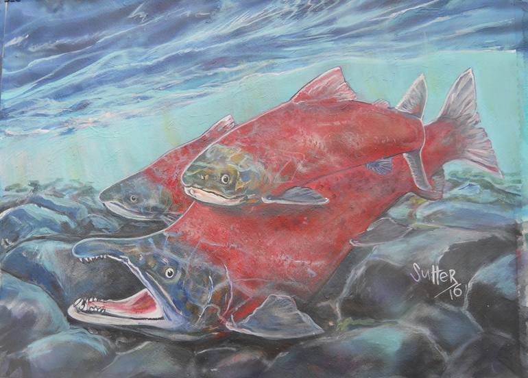 Three Lovers Painting by Robert Sutter | Saatchi Art