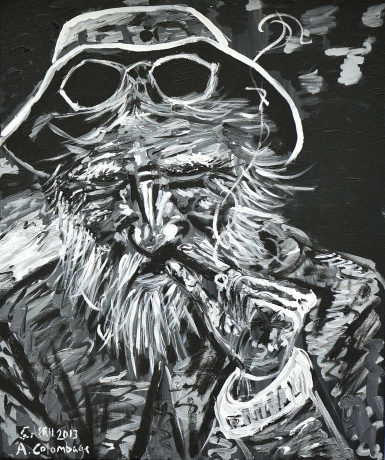 the man Painting by Alan Colombage | Saatchi Art