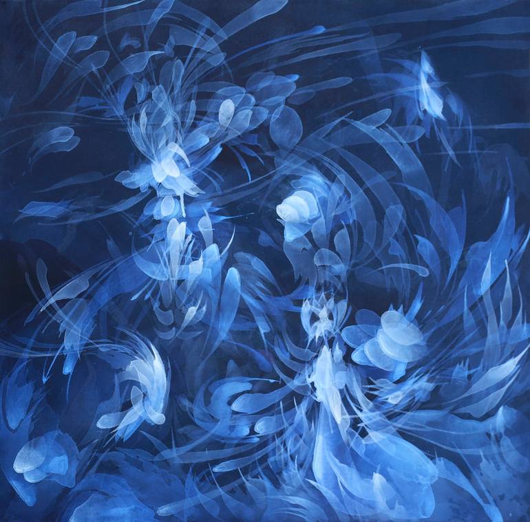 Indigo Painting by Pablo Manrique | Saatchi Art
