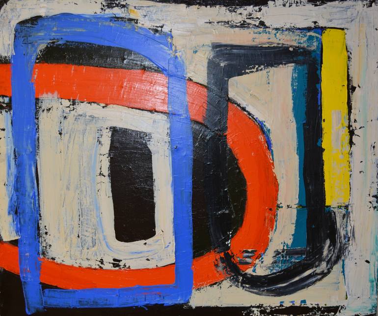 Abstract with Blue Form Painting by Michael Mccartney | Saatchi Art ...
