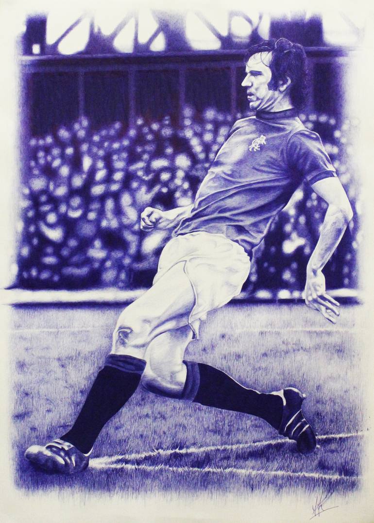 John Greig Drawing by Andrew Kennedy | Saatchi Art