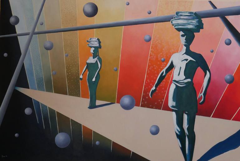 Freedom of body and mind Painting by Jolanta Kitowska | Saatchi Art