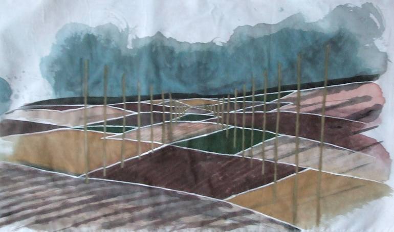 Bangla Landscape II Painting by Saif Osmani | Saatchi Art