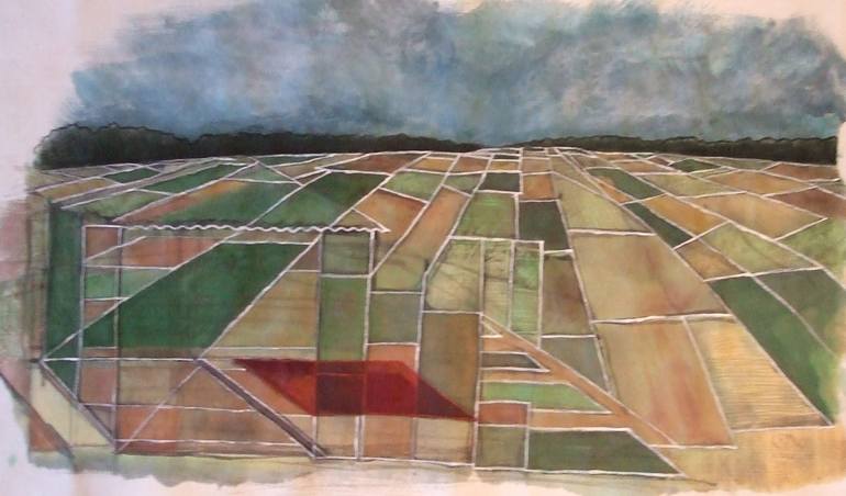 Bangla Landscape III Painting by Saif Osmani | Saatchi Art