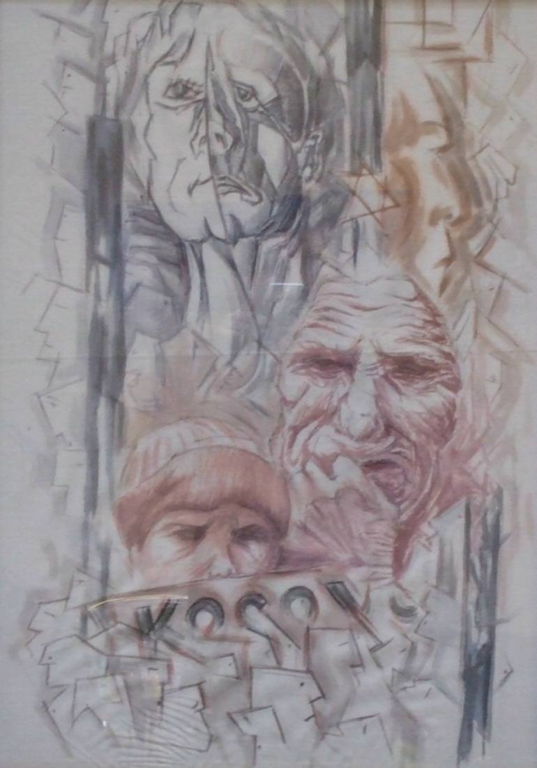 War- 'Lantern' series Painting by Saif Osmani | Saatchi Art