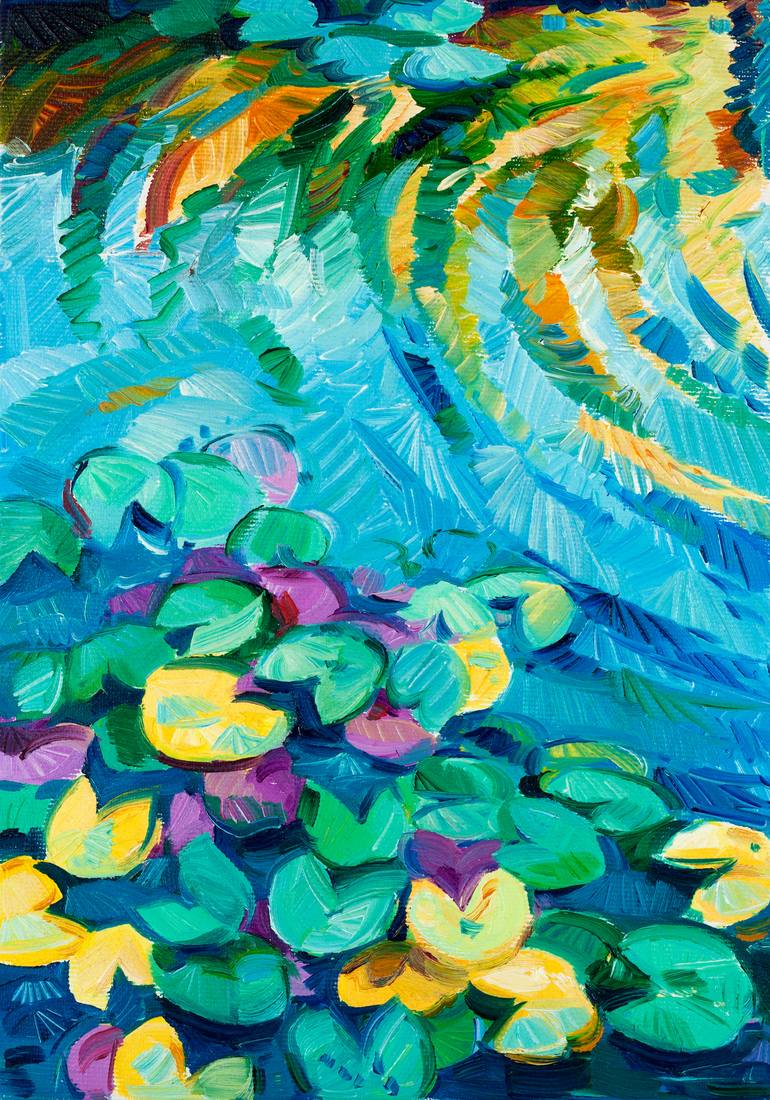 Water Lily Painting by Boyan Dimitrov | Saatchi Art