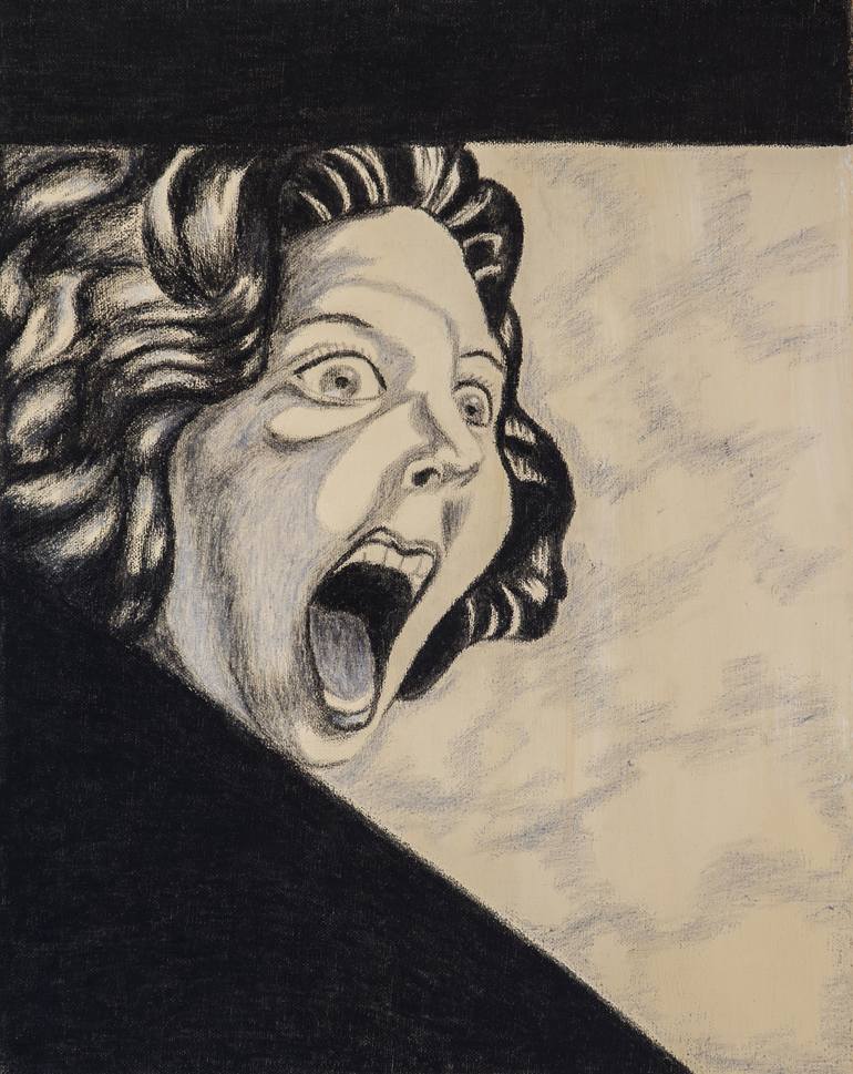 1950's Horror Drawing by Nadine Weller | Saatchi Art