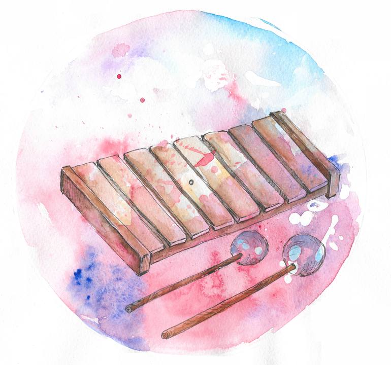 Xylophone Painting by Yana Sadykova | Saatchi Art