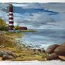 Shepelevsky lighthouse Painting by Svetlana Pugachova | Saatchi Art