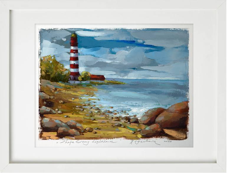 Shepelevsky lighthouse Painting by Svetlana Pugachova | Saatchi Art
