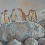 Penguinery I Painting by Duncan Wright | Saatchi Art