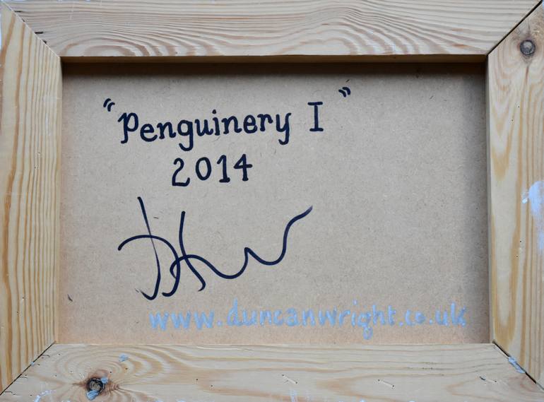Penguinery I Painting by Duncan Wright | Saatchi Art