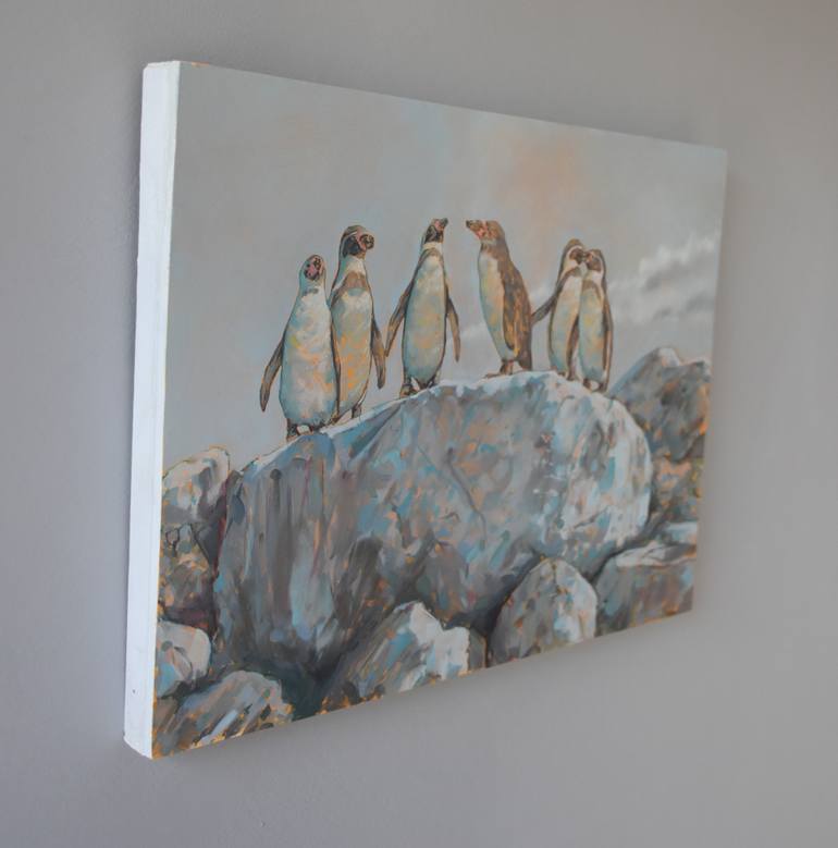 Penguinery I Painting by Duncan Wright | Saatchi Art