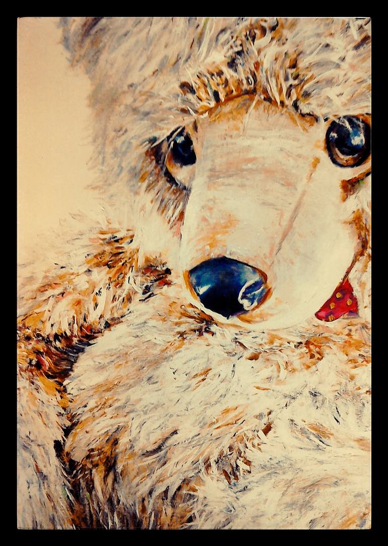 Ted the Big Teddy Painting by Emily Currie | Saatchi Art