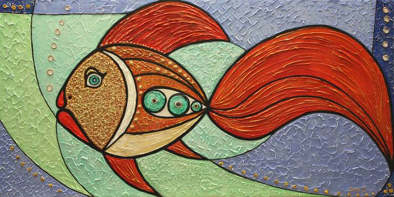 Modern Fish Painting by Nataliya Stupak | Saatchi Art