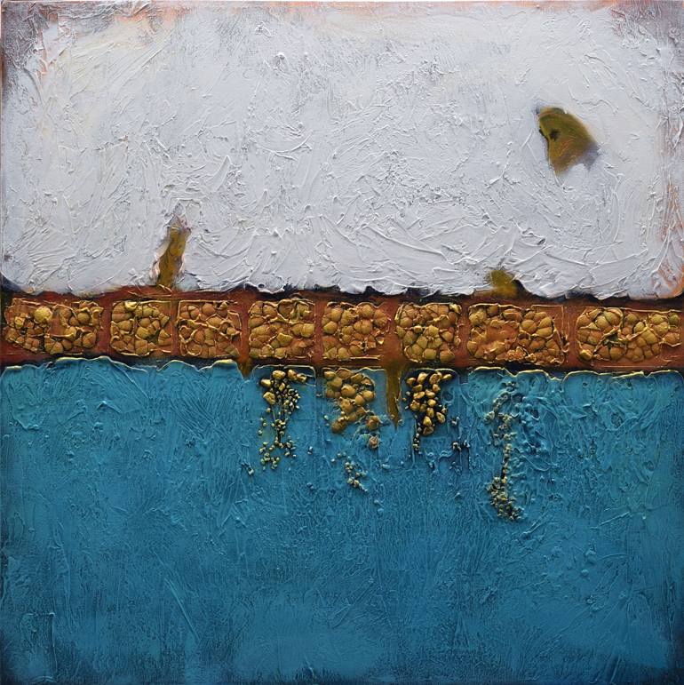 Blue and White Painting by Nataliya Stupak | Saatchi Art