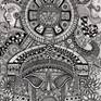 Ancient Faces: Mayan Drawing by Terri Smith | Saatchi Art