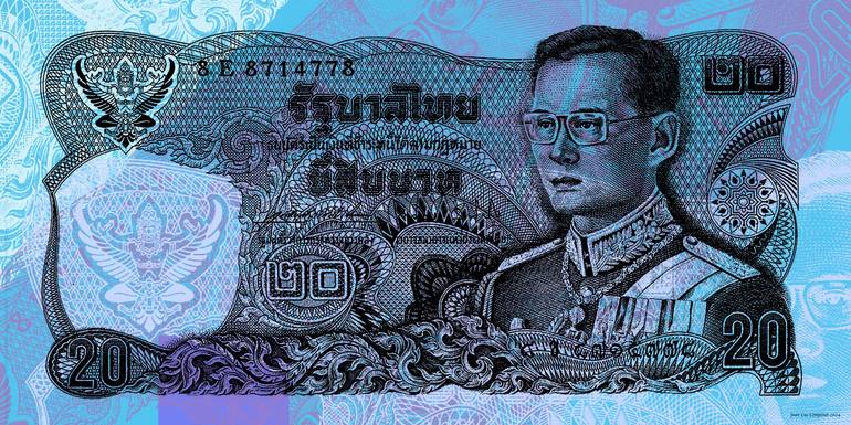 20 Thai Baht banknote (King Rama IX Field Marshal) Digital by Jean Luc ...