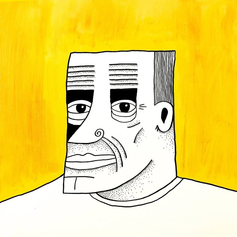 Flat head Painting by Daniel Unger | Saatchi Art