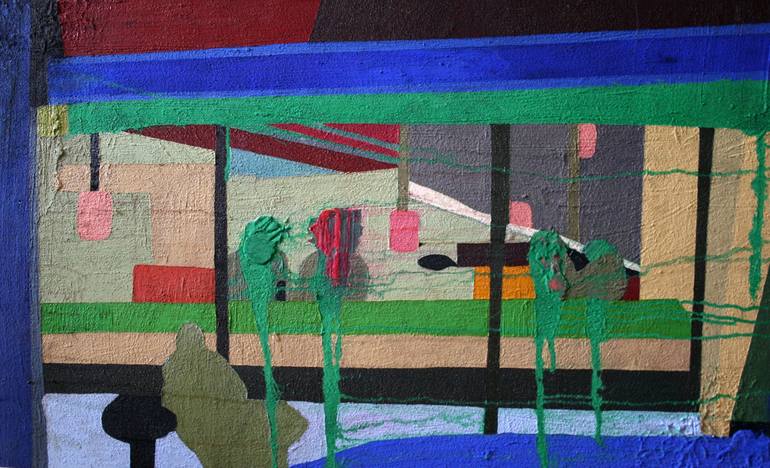 the caffee Painting by Michael Corrigan | Saatchi Art