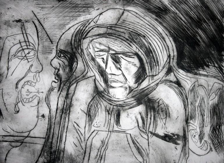 why do they mock me Printmaking by Michael Corrigan | Saatchi Art