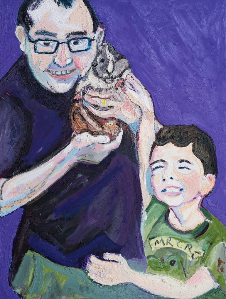 The Father, The Son and The Guinea Pig Painting by Christopher T ...
