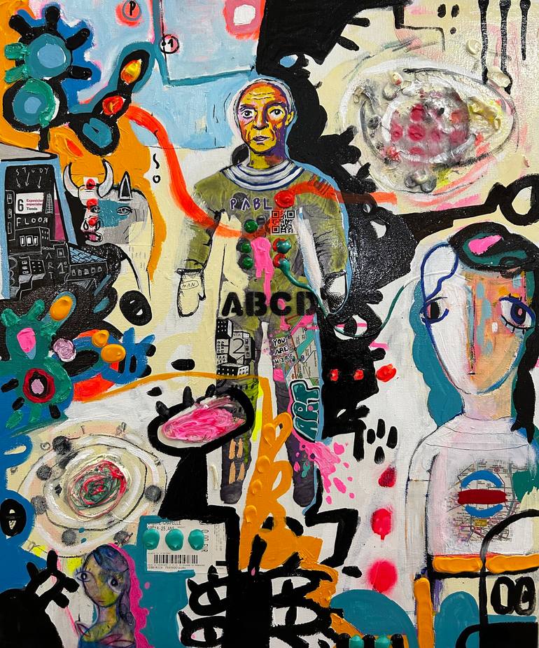 Copy of Man on the Moon (Picasso) Painting by Xavi Garcia Garcia ...