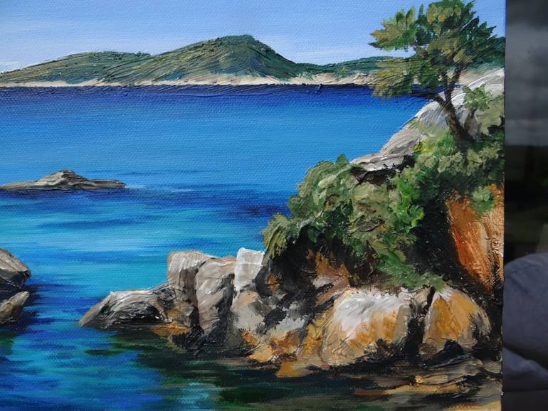 Gecko's on Rocks Painting by Janet Carson | Saatchi Art