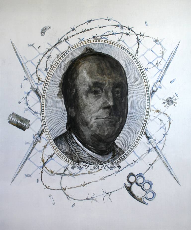 Bank Robber / Bаnks Not Dead Painting by Maxim Mirnov | Saatchi Art