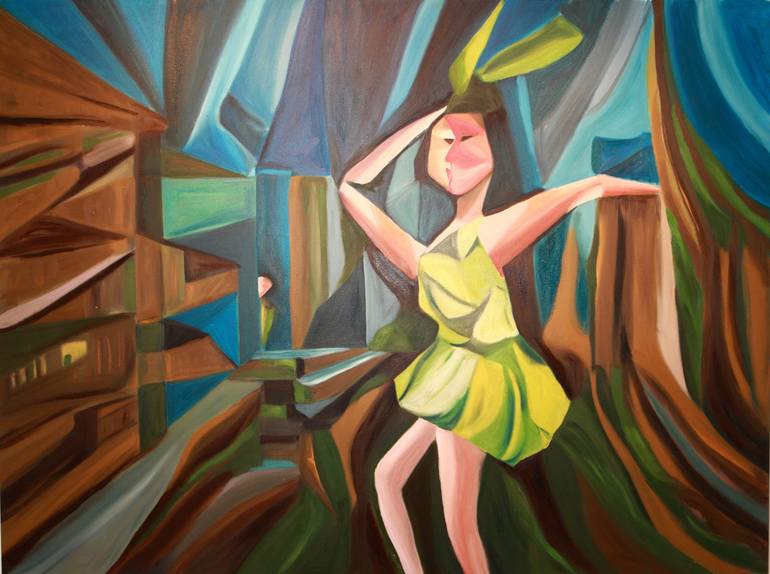 The Flower Lady Painting by Maureen Li | Saatchi Art