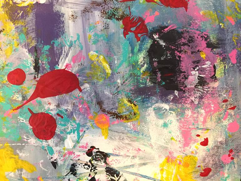 Behind the Moon Painting by Christel Haag | Saatchi Art