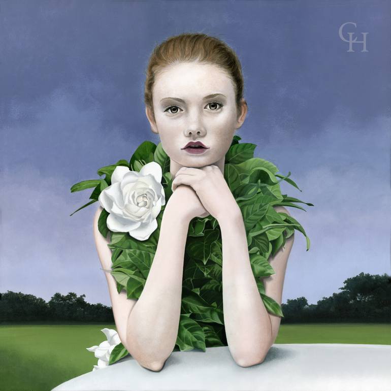 Gardenia Painting by Chiara Cappelletti | Saatchi Art