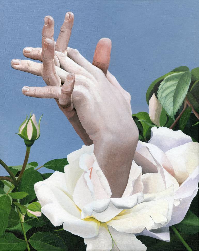 Rose plant Painting by Chiara Cappelletti | Saatchi Art