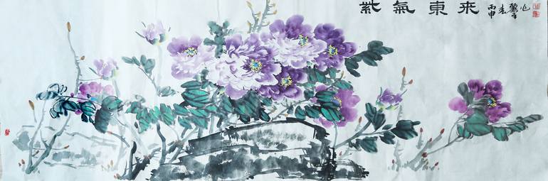 Purple Penoy: 2016 Spring Painting by Liping Su | Saatchi Art