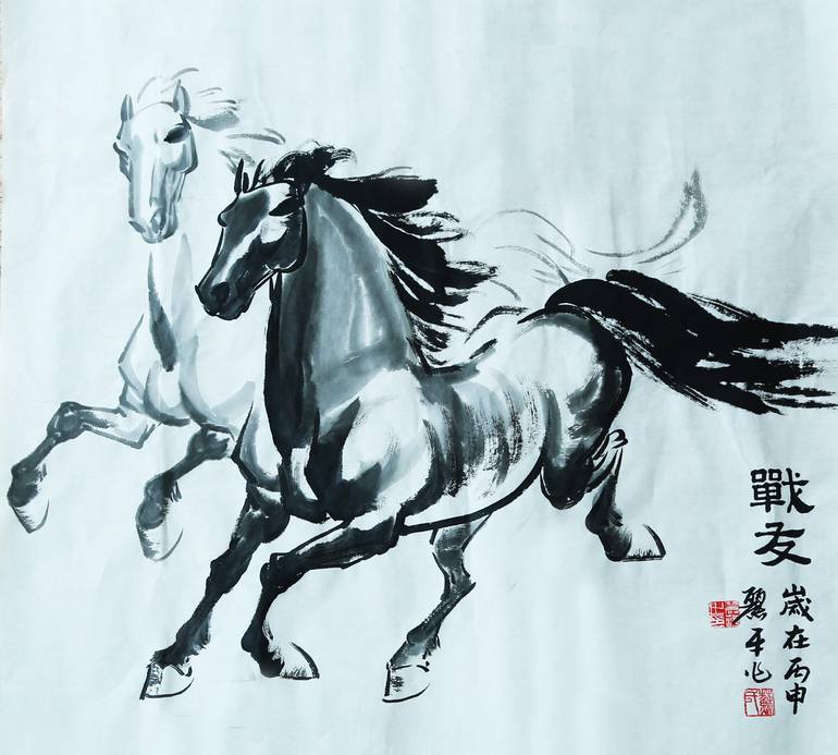 Horse 2: 2016 spring Painting by Liping Su | Saatchi Art