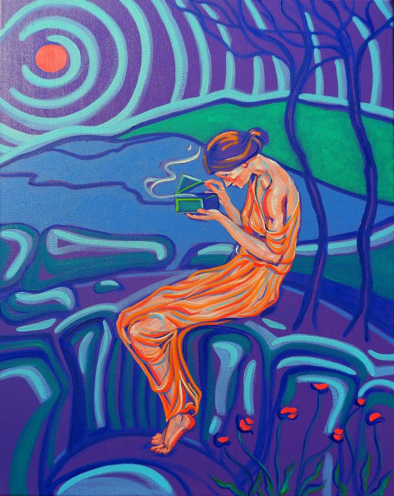 The Gravity of Curiosity Painting by Van Lanigh | Saatchi Art