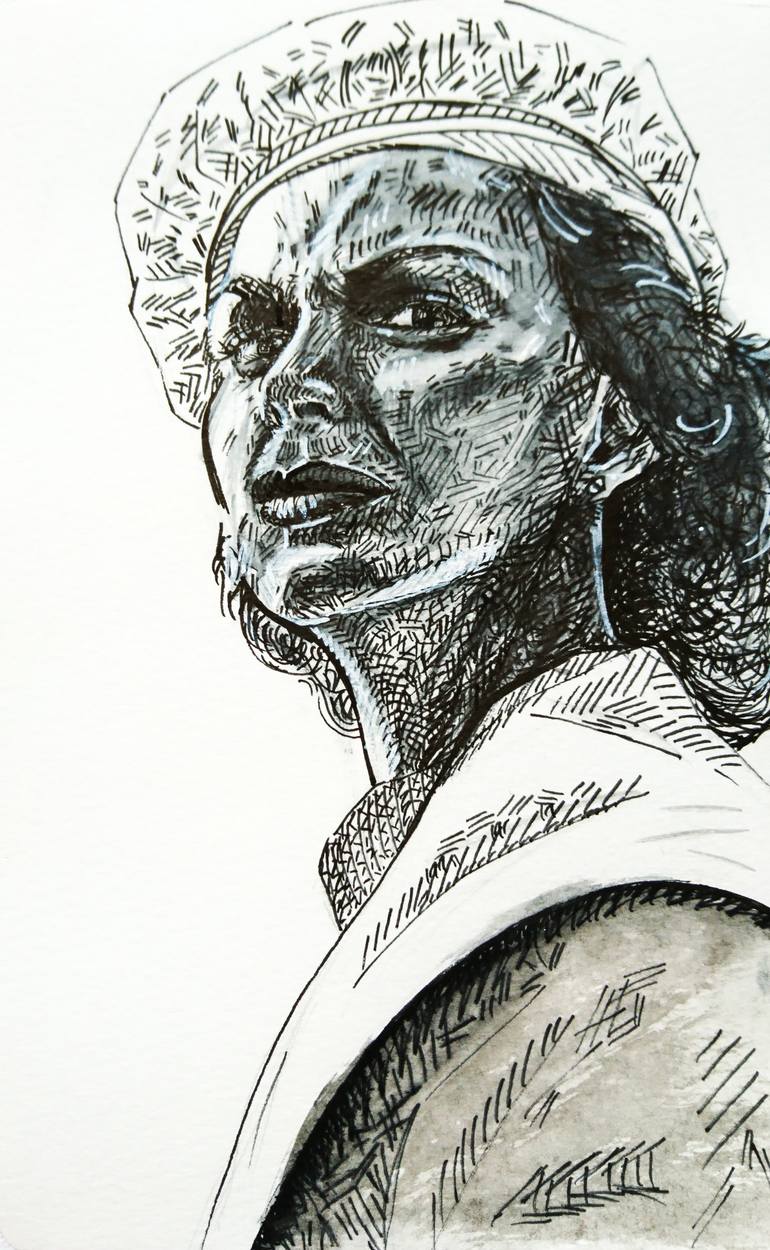 Dissatisfied lady Drawing by Van Lanigh | Saatchi Art