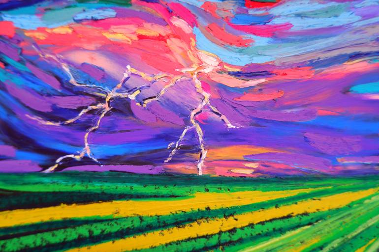 Thunder Painting by Van Lanigh | Saatchi Art