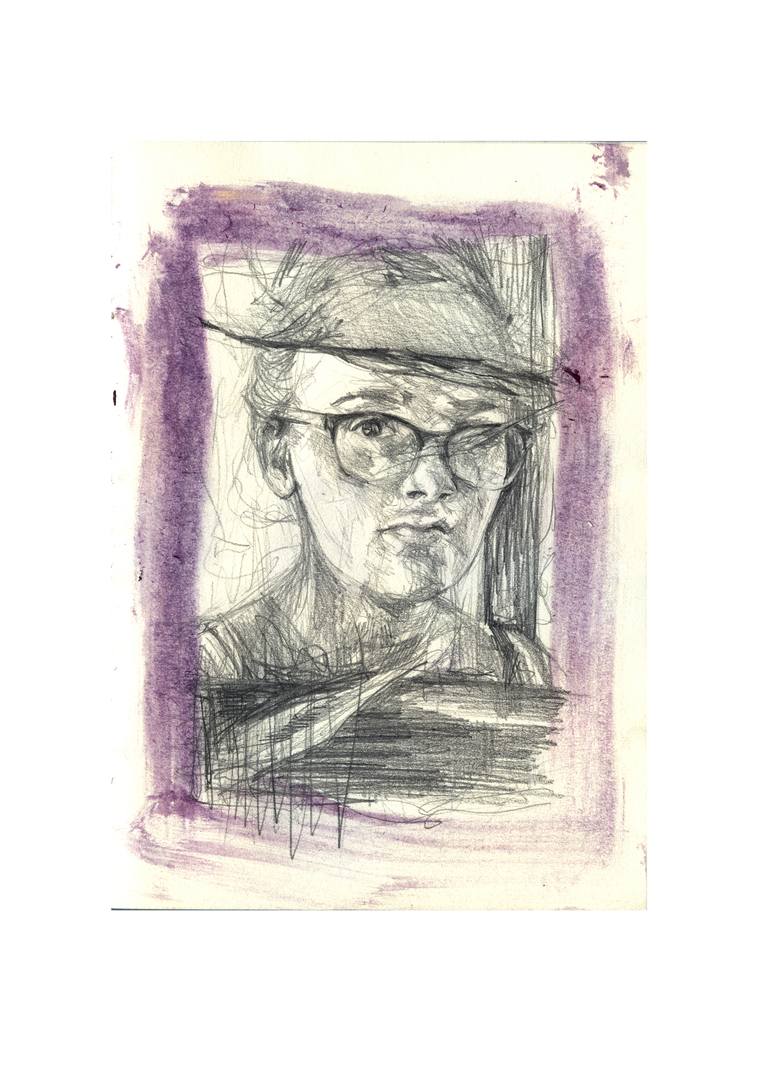 The mulberry portrait Drawing by Gabriella Maria Leonte | Saatchi Art