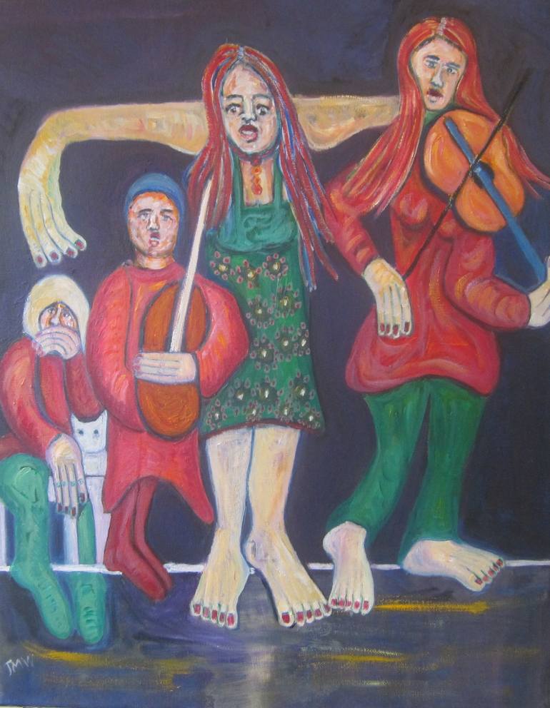 the acrobat family Painting by Jack Michael Weinblatt | Saatchi Art