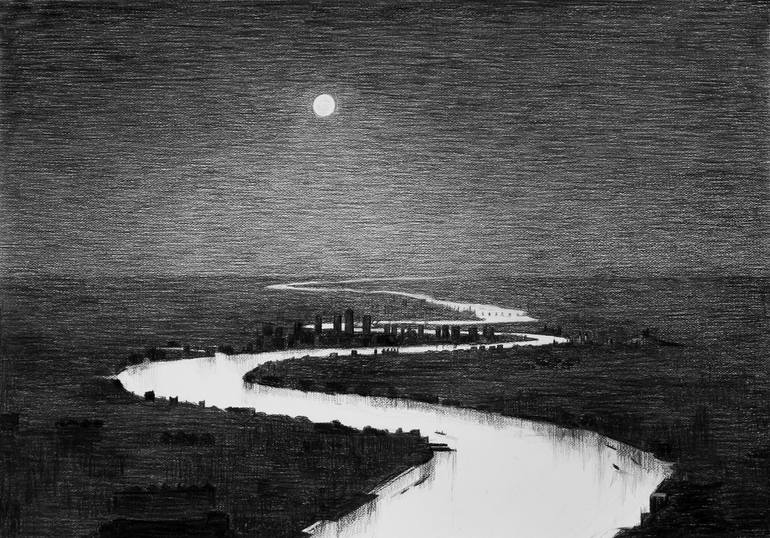 The Isle of Dogs Drawing by Epoh Beech | Saatchi Art