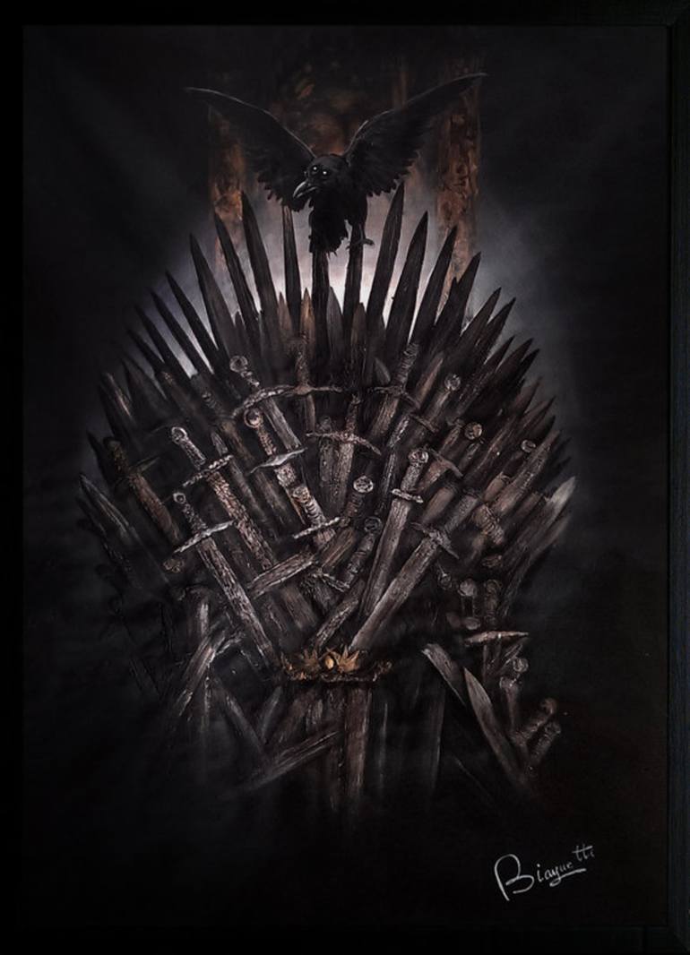 Iron Throne. Game of Thrones. Oil Painting Painting by Diego Milan ...