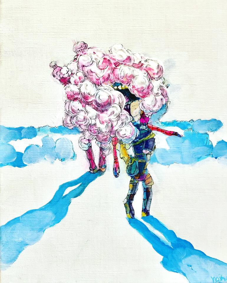 High school girls Painting by Yoshi Ogura | Saatchi Art