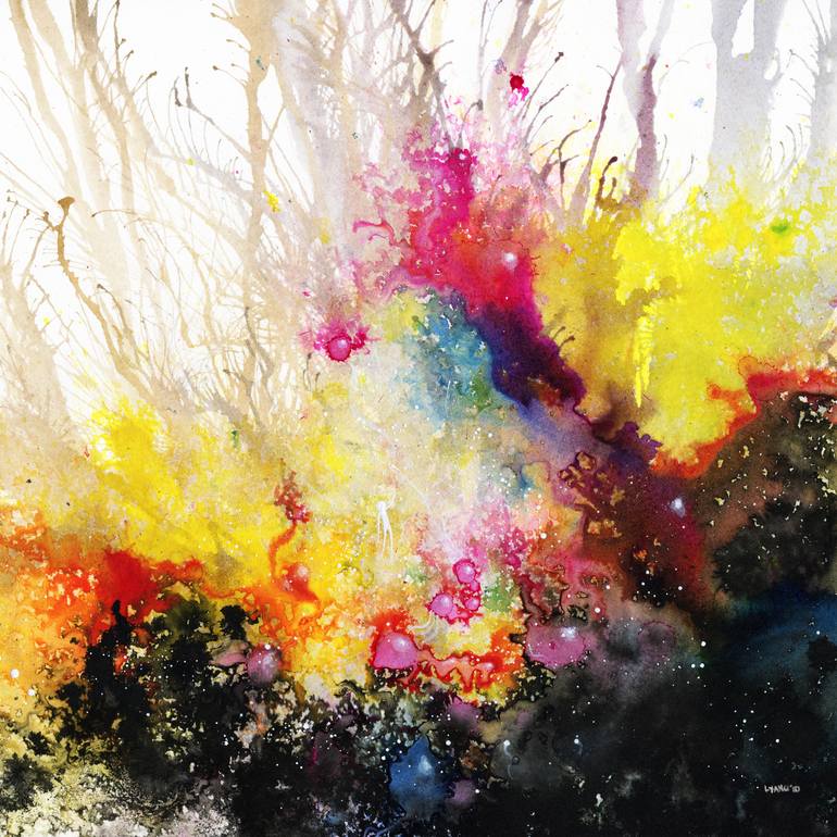 Garden Painting by Lawrence Yang | Saatchi Art