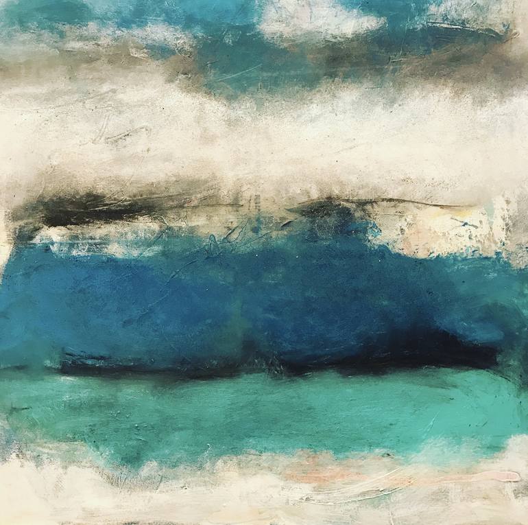 Landscape mint abstract Painting by Tiny De Bruin | Saatchi Art