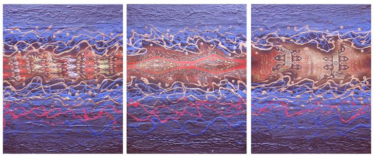 Red Blue Streak Painting by andrew skutnik | Saatchi Art