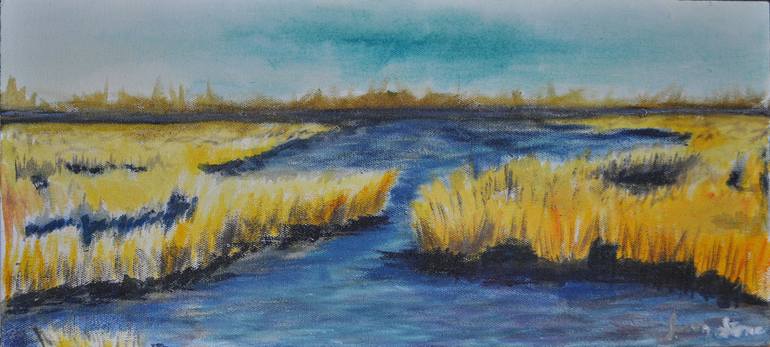 Marsh Thoughts Painting by Jason Stone | Saatchi Art