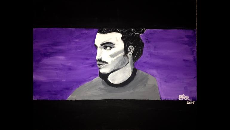 Man Bun Painting by elizabeth robinson | Saatchi Art
