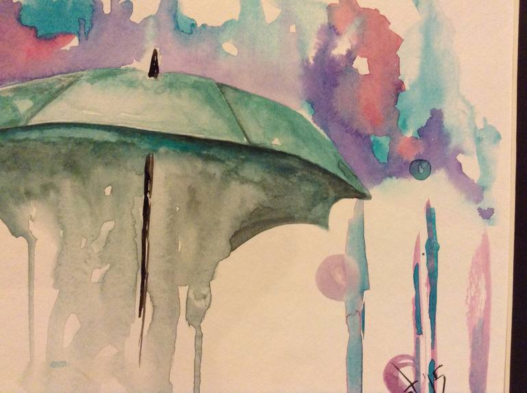 Dancing in the Rain... Painting by Sandy Pickert | Saatchi Art