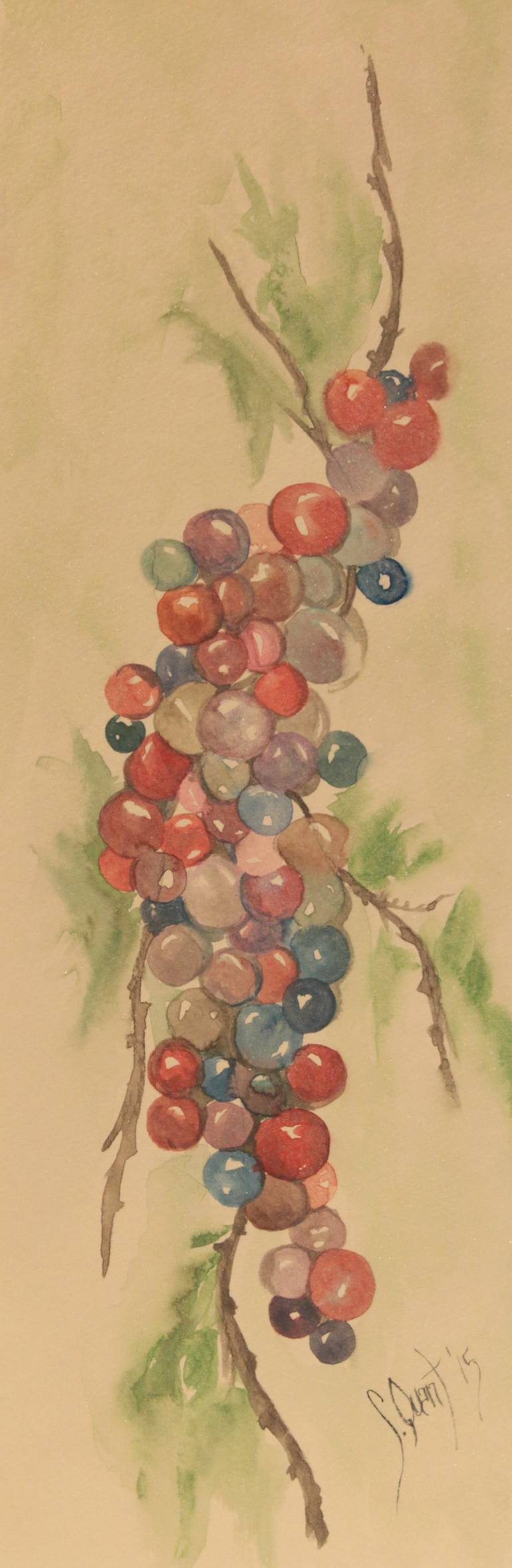 The Grapes.... Painting by sandy pickert | Saatchi Art